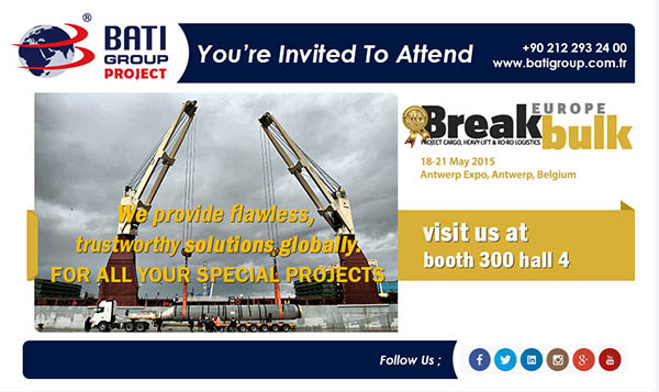 Visit BATI GROUP at Break Bulk Europe!
